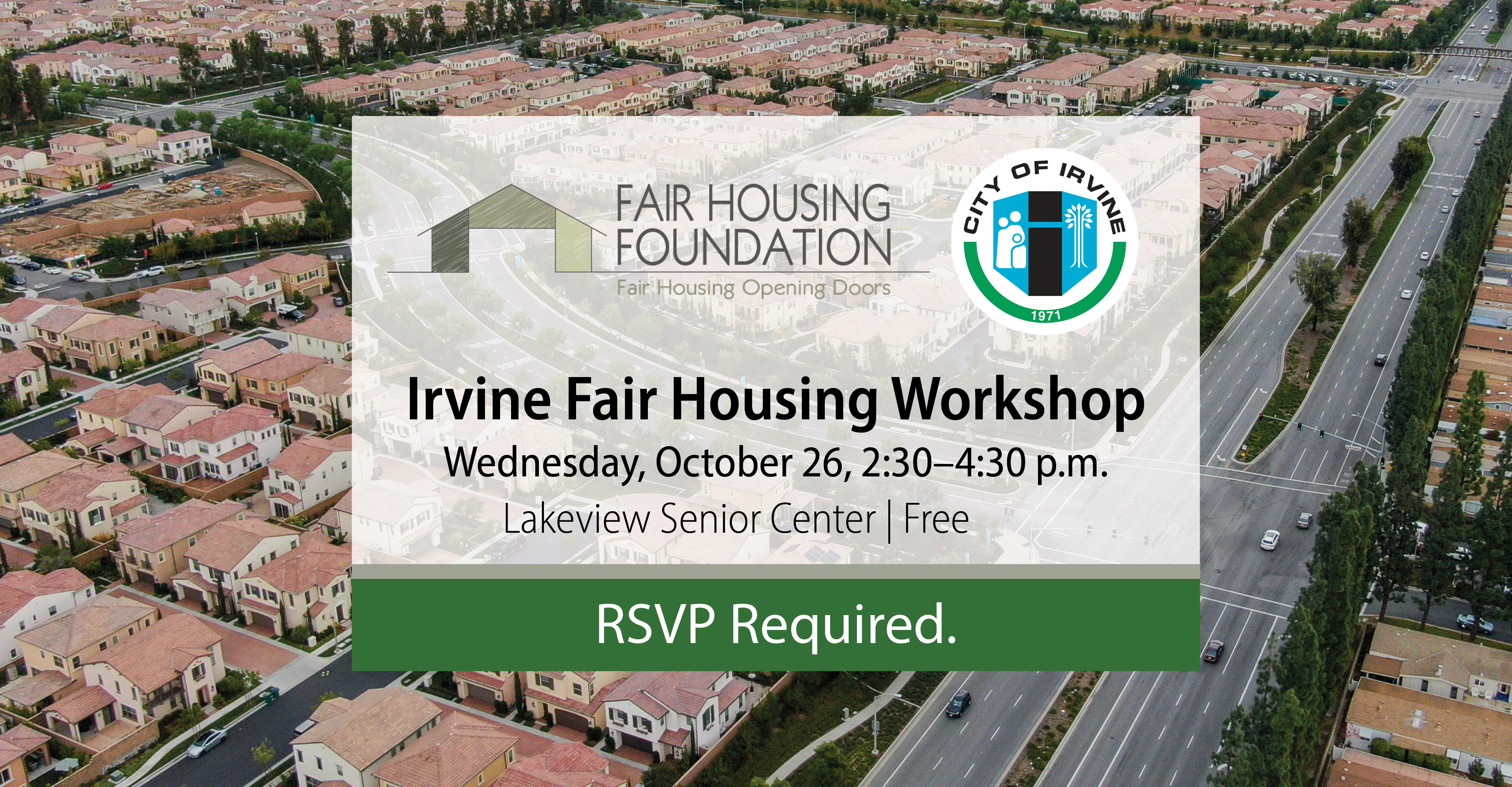 Fair Housing Workshop Planned for October 26 | City of Irvine